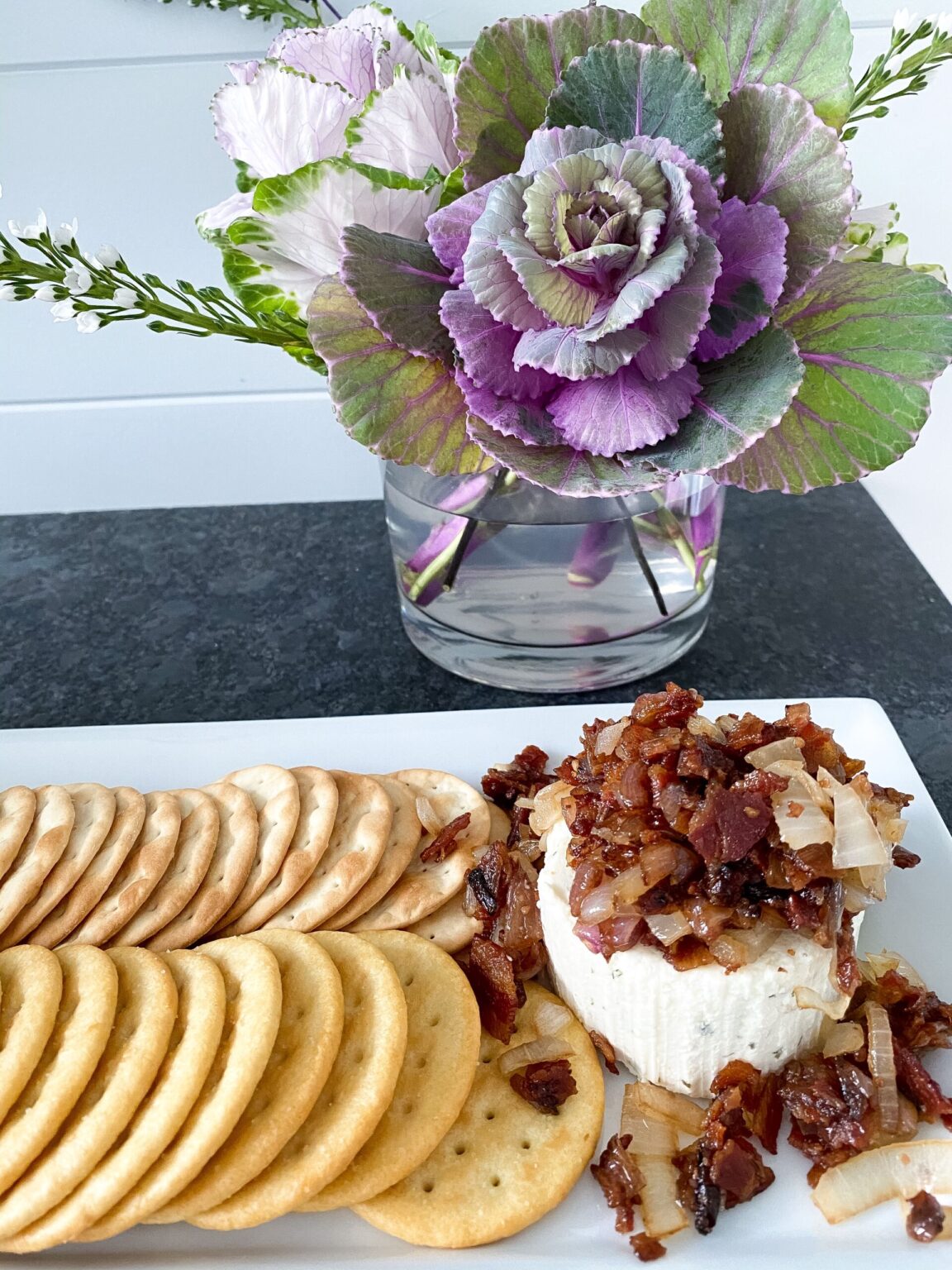 Boursin Cheese with Caramelized Onions & Bacon - Carolina Charm