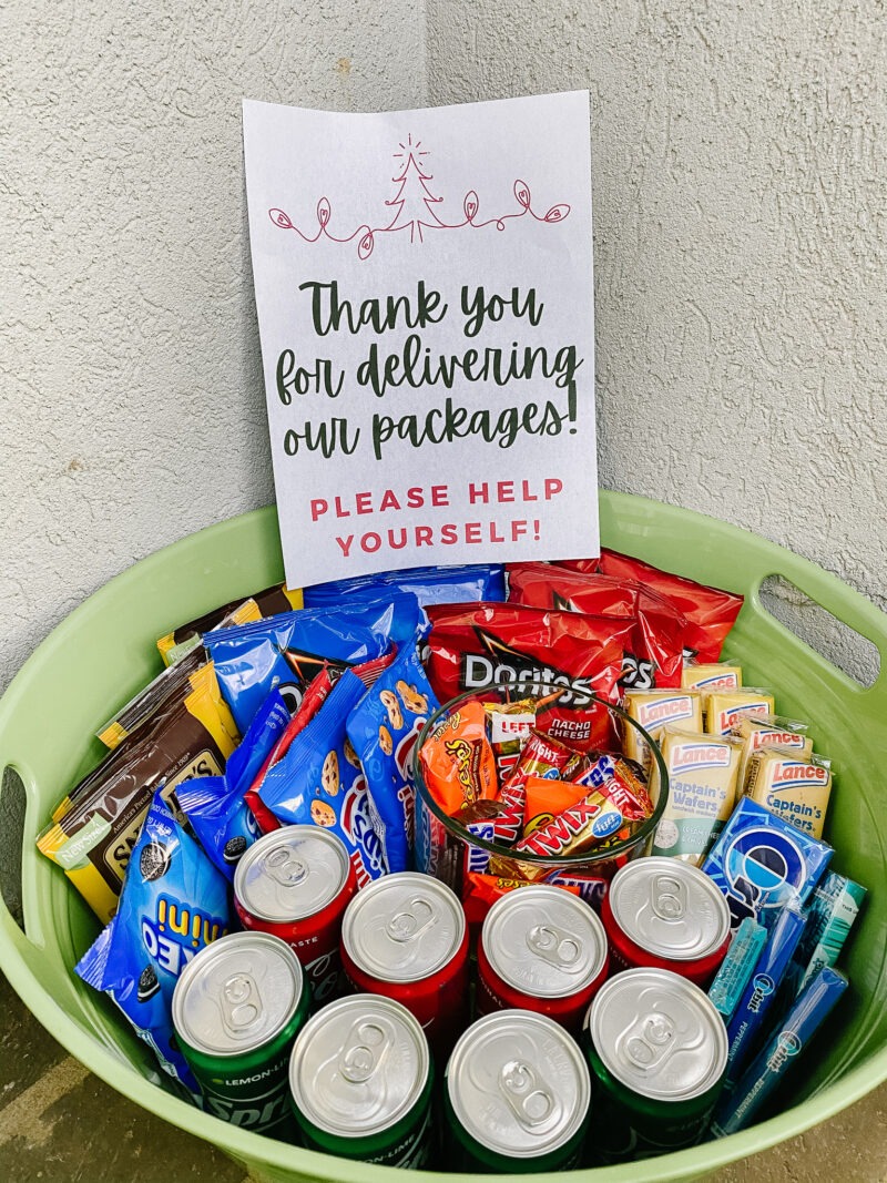 Delivery Driver Treat Basket (& Printable) - Carolina Charm