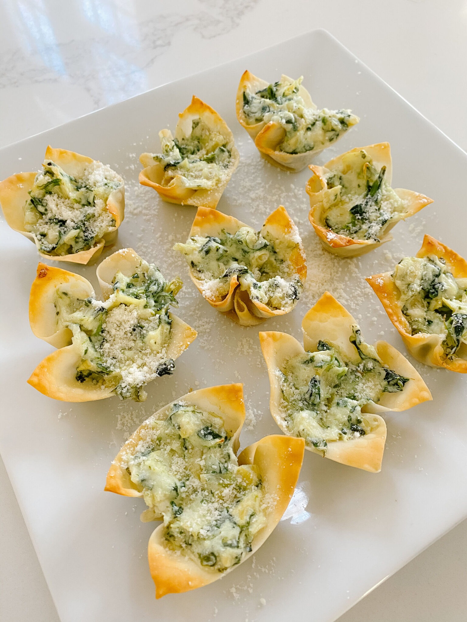 Mini Spinach Artichoke Cups - Carolina Charm