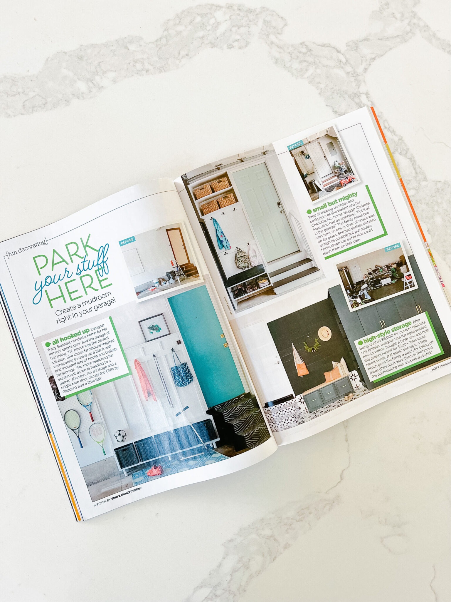 Dreamy Garage Drop Zone -- As Seen in HGTV Magazine