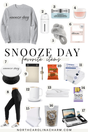 My Favorite Snooze Day Items