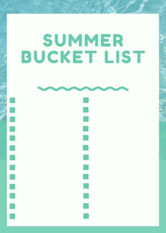 A Realistic Summer Bucket List (& Free Printable Template)