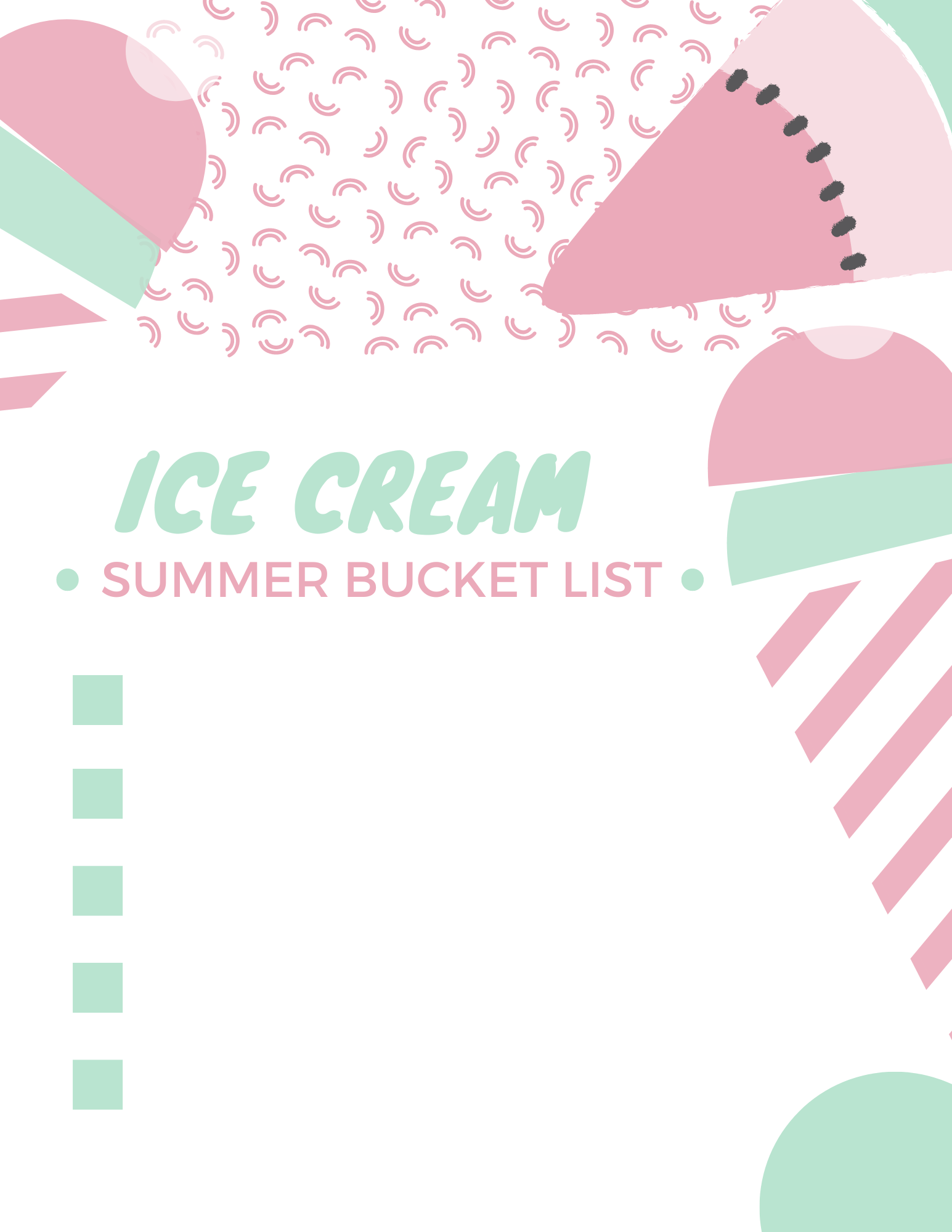A Realistic Summer Bucket List (& Free Printable Template)